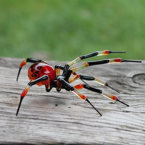 GLASS SPIDER Lampwork Handcrafted Glass Animal, Art Glass Spider ...