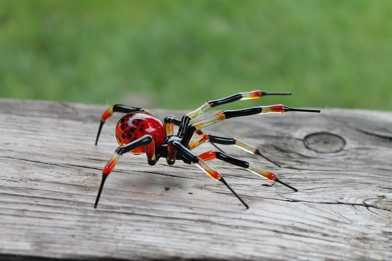 GLASS SPIDER Lampwork Handcrafted Glass Animal Art Glass - Etsy