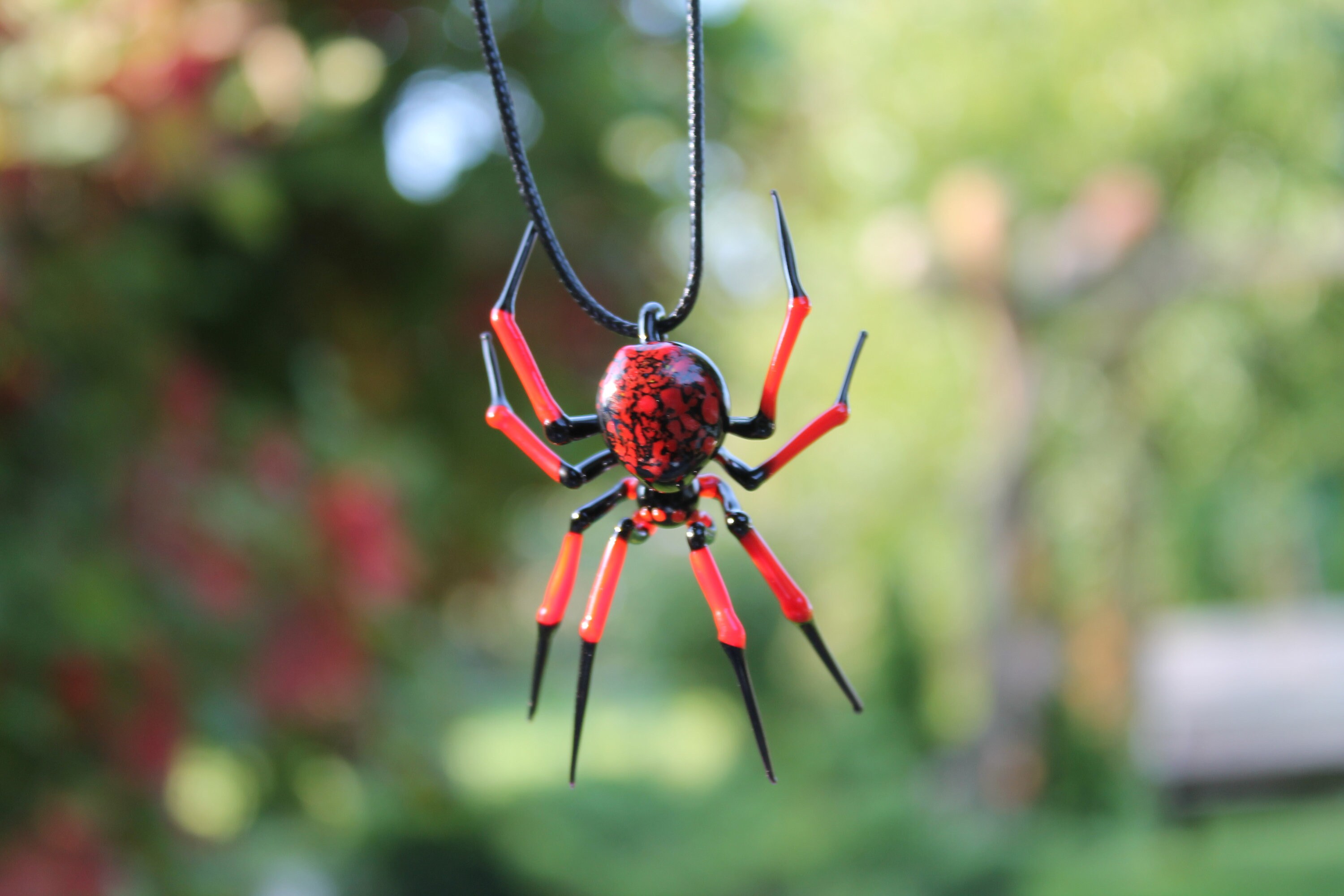 Spider Necklace, Goth Necklace, Spider Pendant, Spider Pendant, Jeweled ...