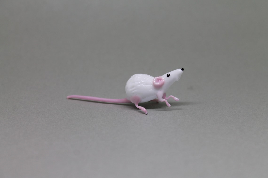 Rat Glass Miniature Animals Glass Art Glass Glass Blown | Etsy
