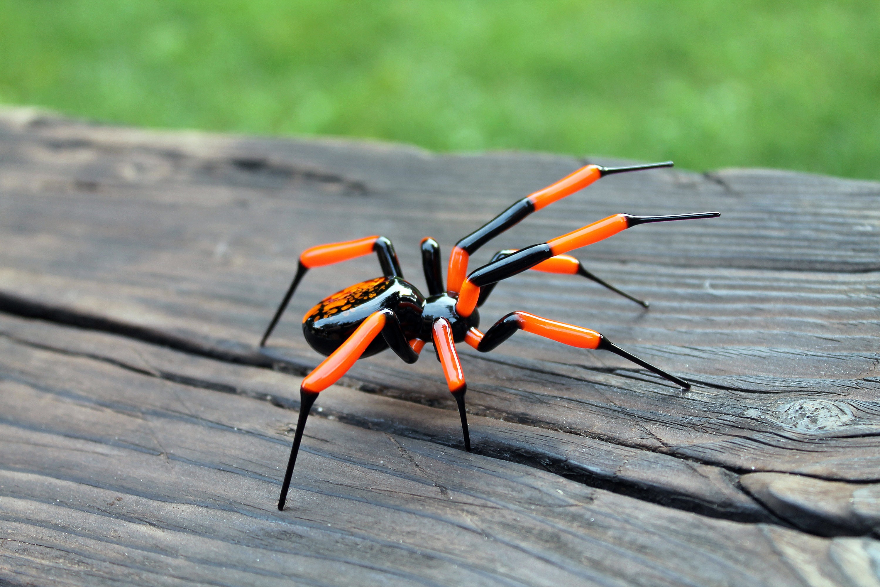 Glass Spider Figurine, Figurine Blown Glass Spider, Handblown Glass ...