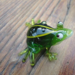 Glass Frog Hand-blown Collectible Figurine, Art Glass, Blown Glass ...