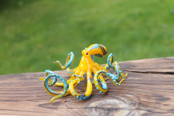 Glass Sculptures & Figurines Glass Art Octopus Miniature Octopus ...