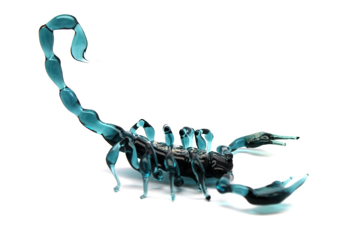 Glass Scorpion Figurine Glass Scorpio Scorpion Glass Miniature, Emperor ...