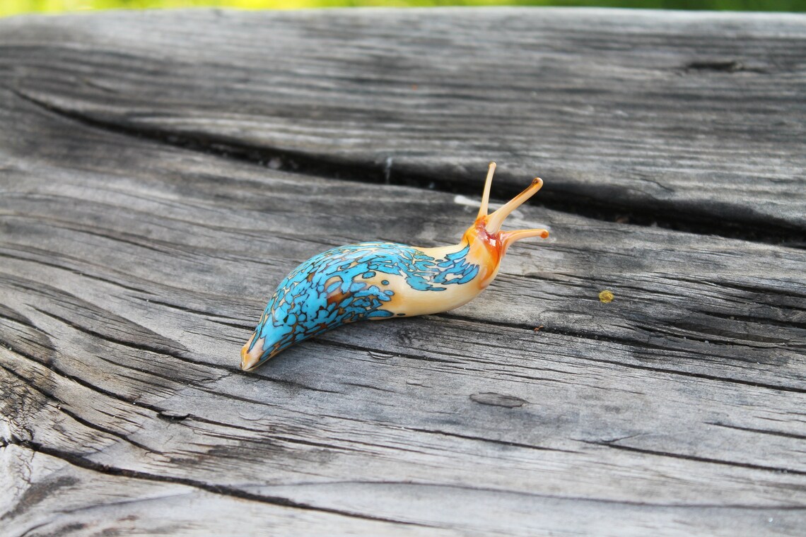 Spotted Slug Glass Sculpture GLASS SLUG Lampwork Glass Animals - Etsy