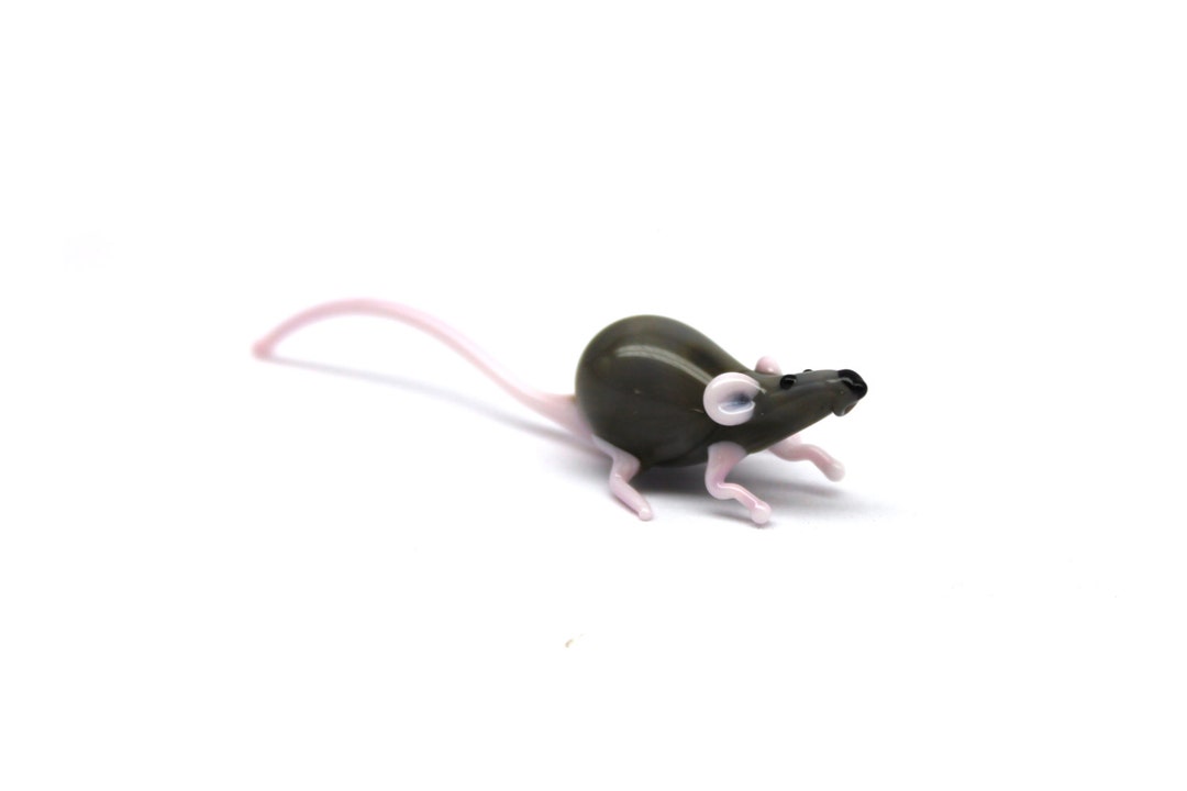 Rat Glass Miniature, Animals Glass, Art Glass, Glass Blown , Sculpture ...