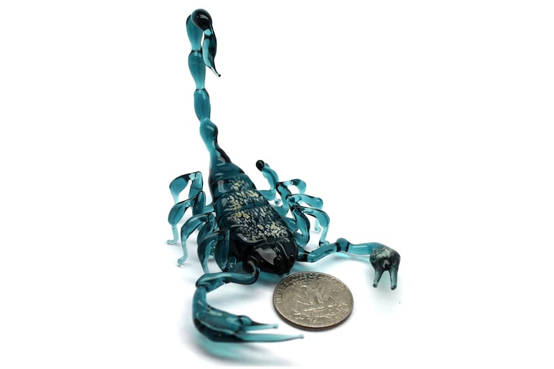 Glass Scorpion Figurine Glass Scorpio Scorpion Glass Miniature, Emperor ...