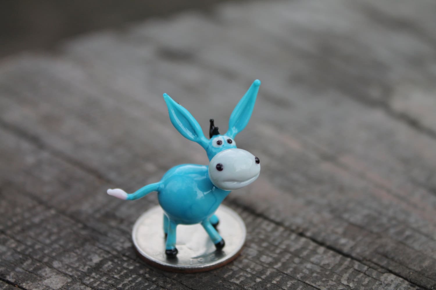 Glass Donkey Figurine Colectible Handblown Homedecor Artglass - Etsy
