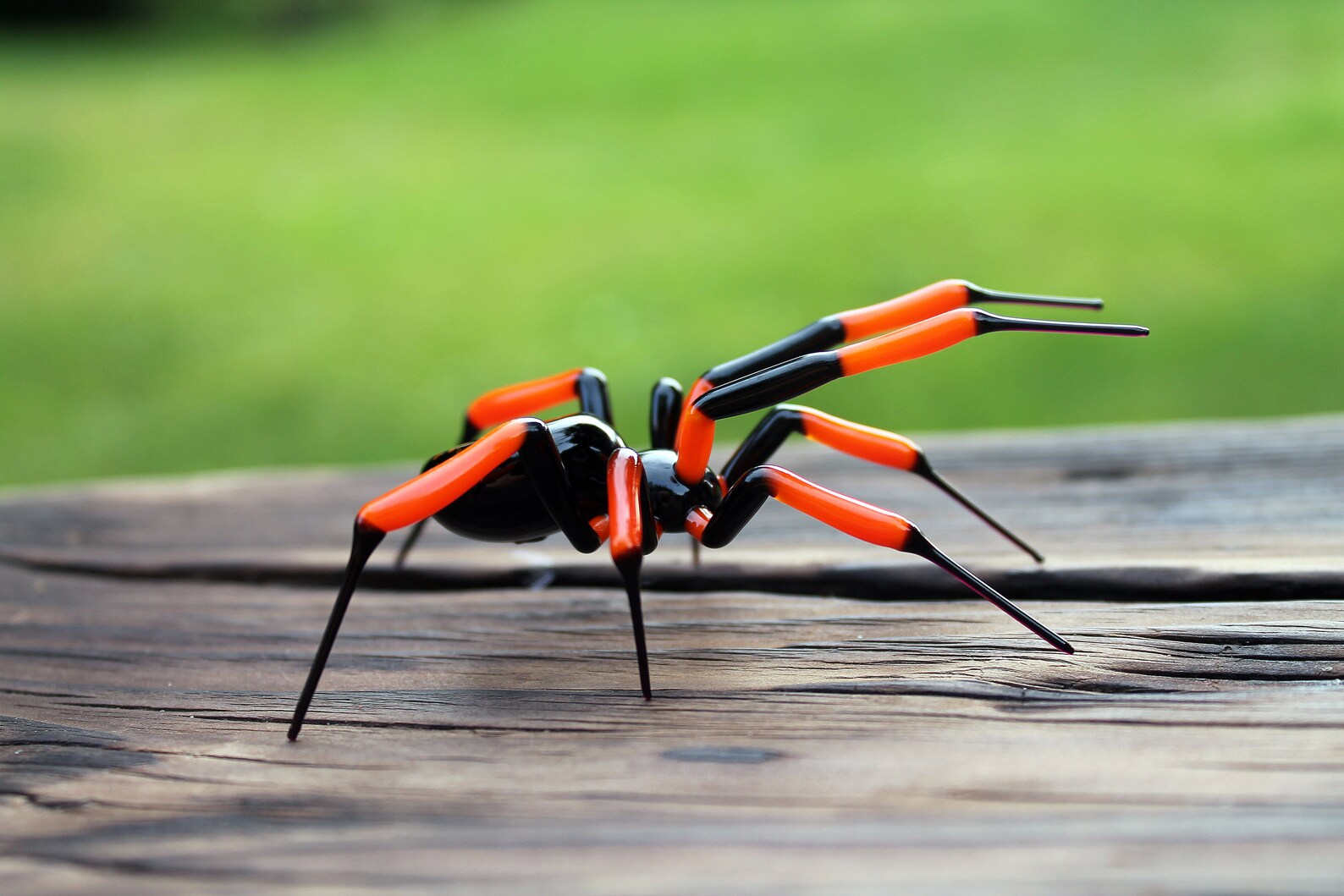 Glass Spider Figurine, Figurine Blown Glass Spider, Handblown Glass ...