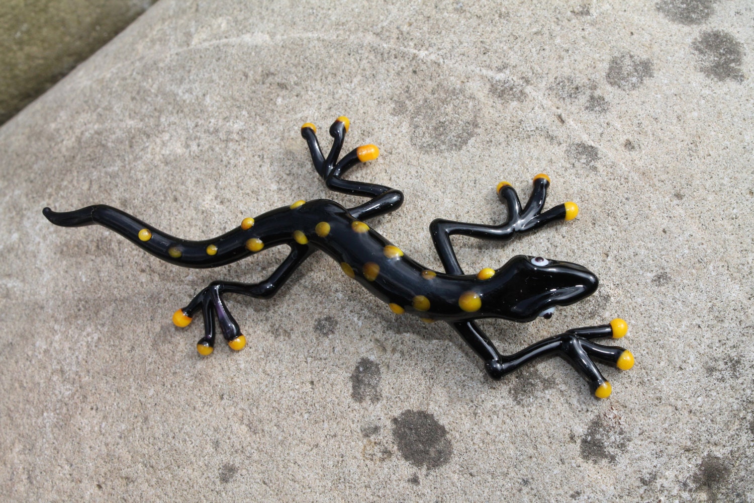 Spotted Salamander the Lizard Glass Salamander Figurine Blown - Etsy