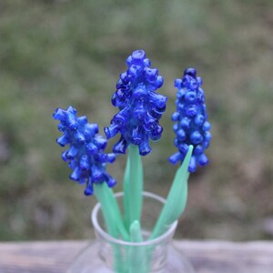 Glass Flower Muscari, Muscari Spring Arrangement, Bouquet, Botanical ...