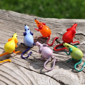 Rat Glass Miniature, Animals Glass, Art Glass, Glass Blown , Sculpture ...