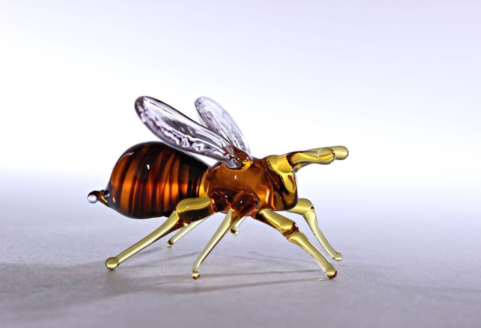 Glass Bee Blown Collectible Figurine Honey Bee Animals - Etsy