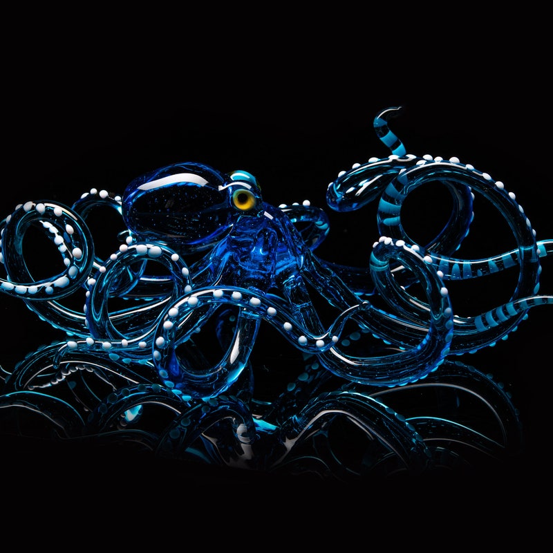 Large Glass Octopus Sculpture - Etsy