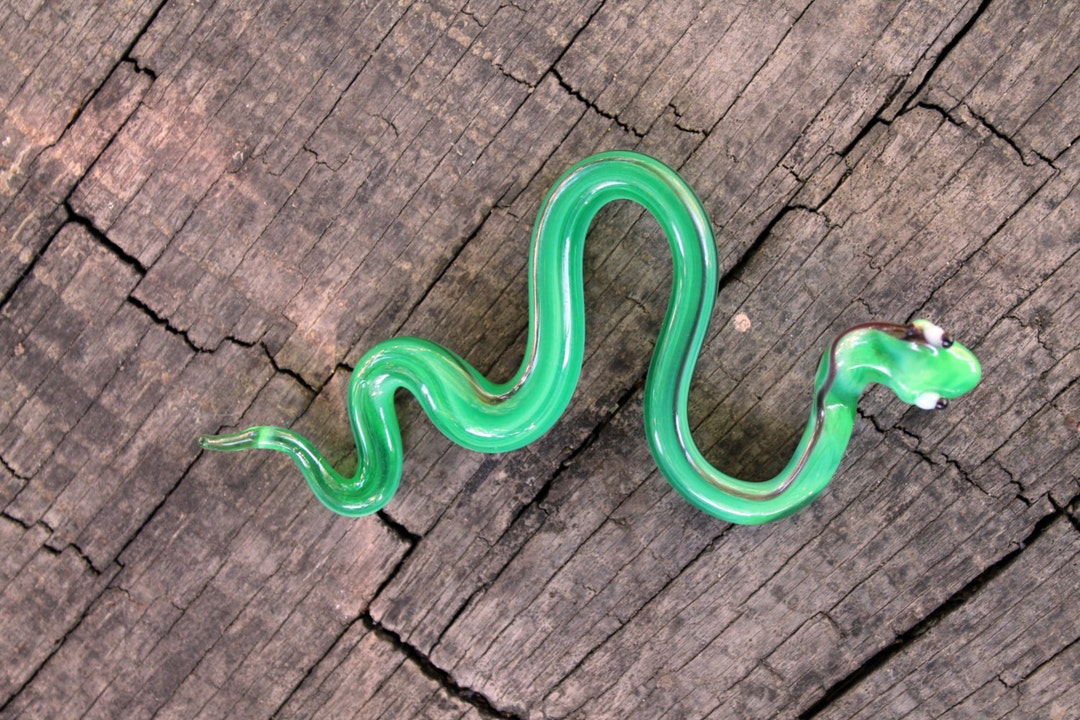 Glass Snake Figurine Hand-blown Collectible Art Glass - Etsy