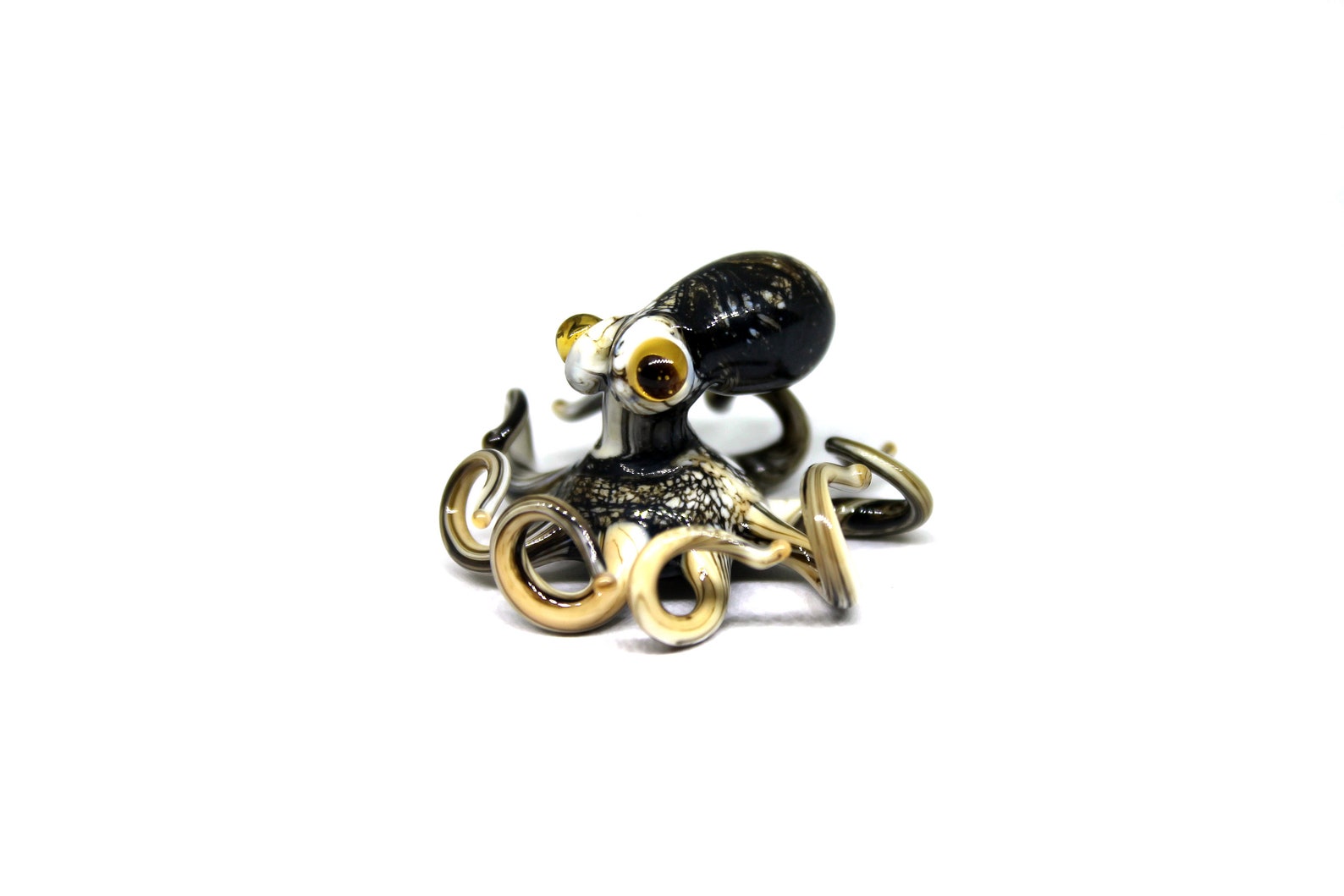 Small Glass Octopus Glass Figurine Miniature Octopus Little Glass ...