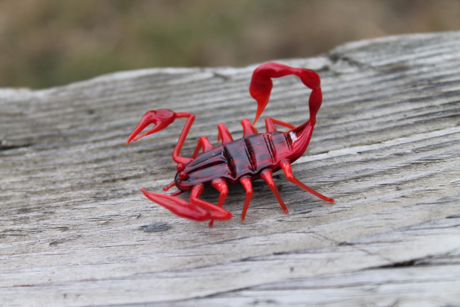 Bright Red Scorpion Glass Miniature, Animals Glass, Art Glass, Blown ...