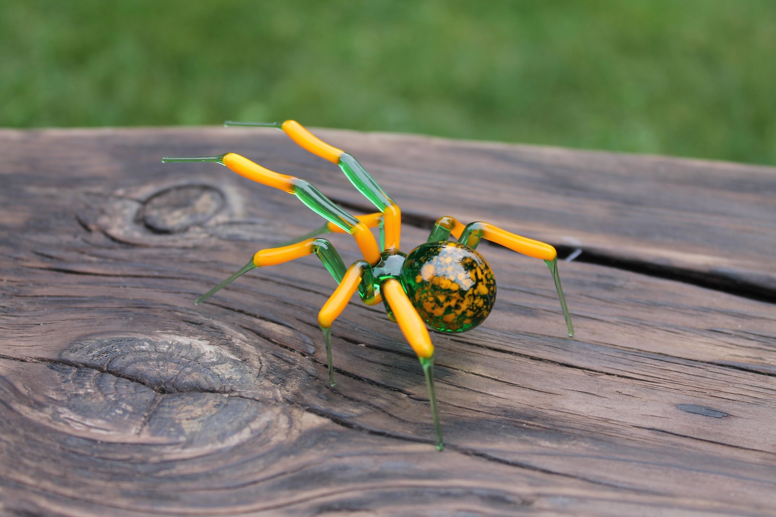 Glass Spider Figurine - Blown Glass Spider - Glass Spider Miniature ...