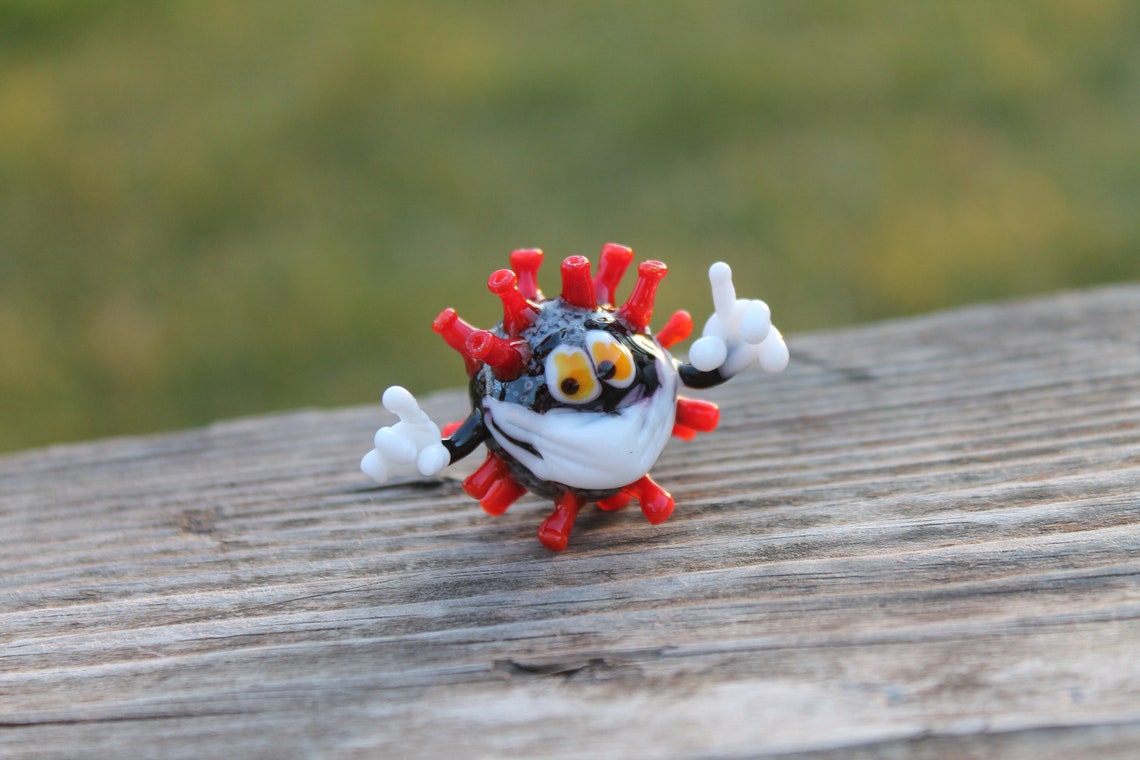 Glass Virus Sculpture Glass Figurine Virus Microbe Virus - Etsy