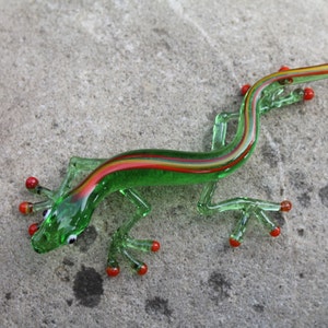 The Lizard Glass Salamander Figurine Blown Glass Lizard Hand Blown ...