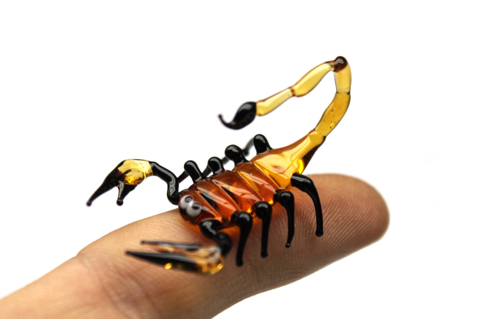 Black Glass Scorpion Figurine Glass Scorpio Scorpion Glass Miniature ...