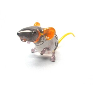 Rat Glass Miniature, Animals Glass Rat, Art Glass, Glass Blown Rat ...