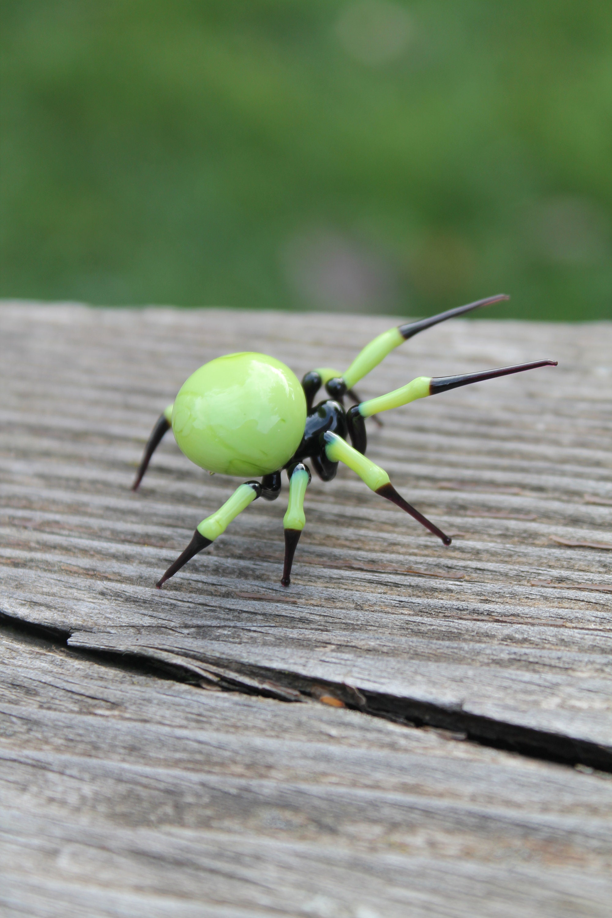 Glass Spider Figurine Blown Glass Spider Spider Halloween - Etsy