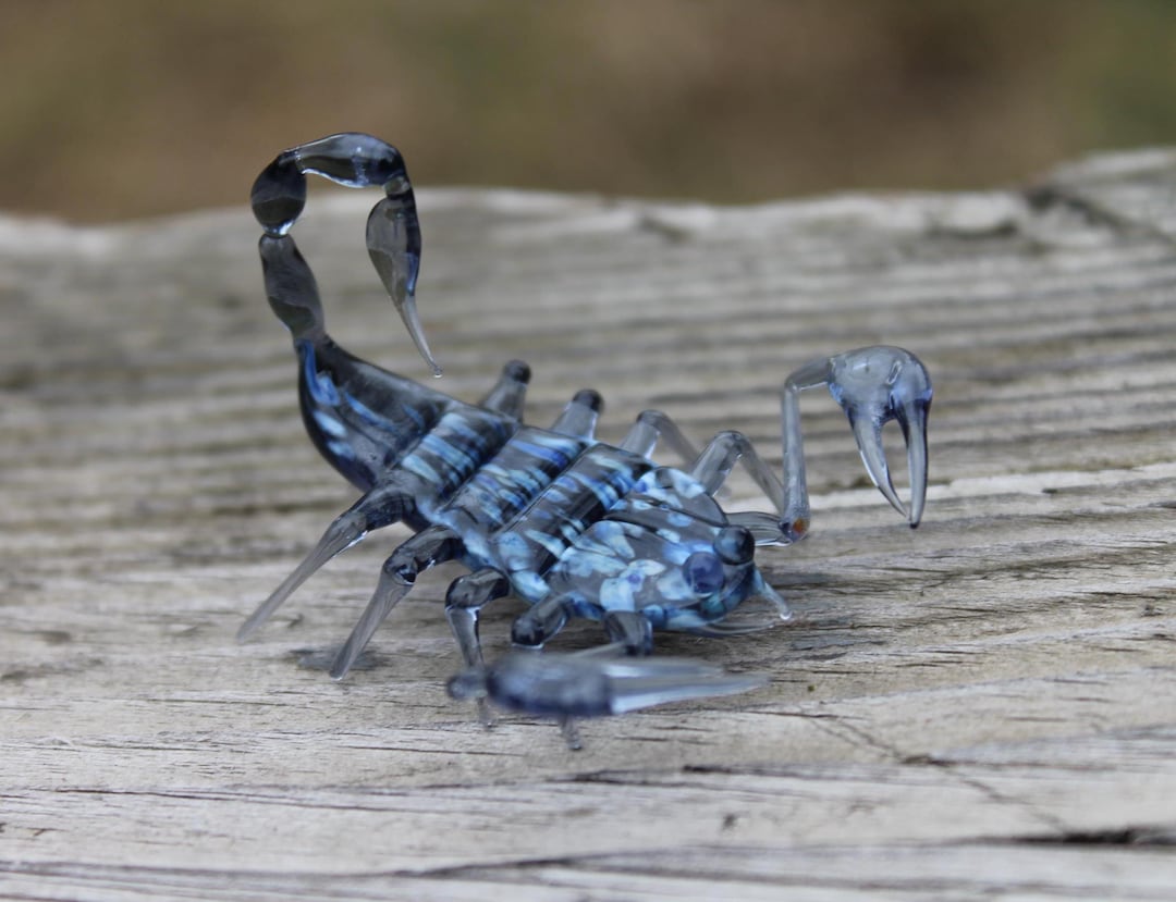 Blue Scorpion Glass Miniature, Animals Glass, Art Glass, Blown Glass ...