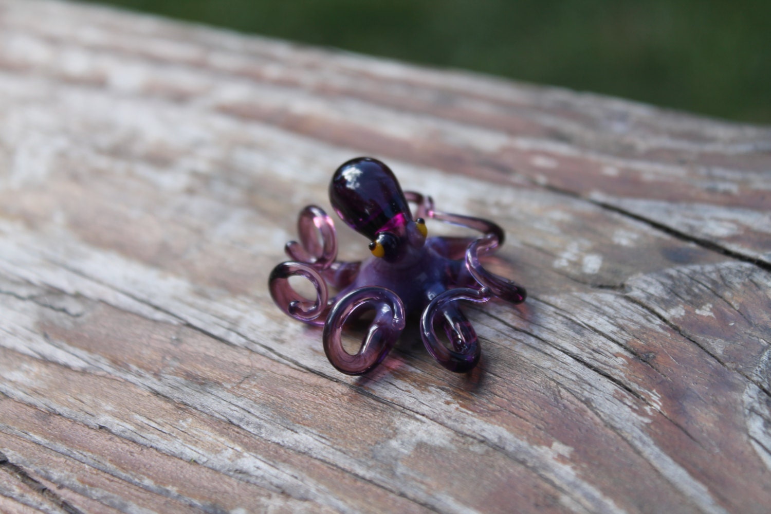 Small Glass Octopus Animal Figurines Miniature Octopus Little Glass ...