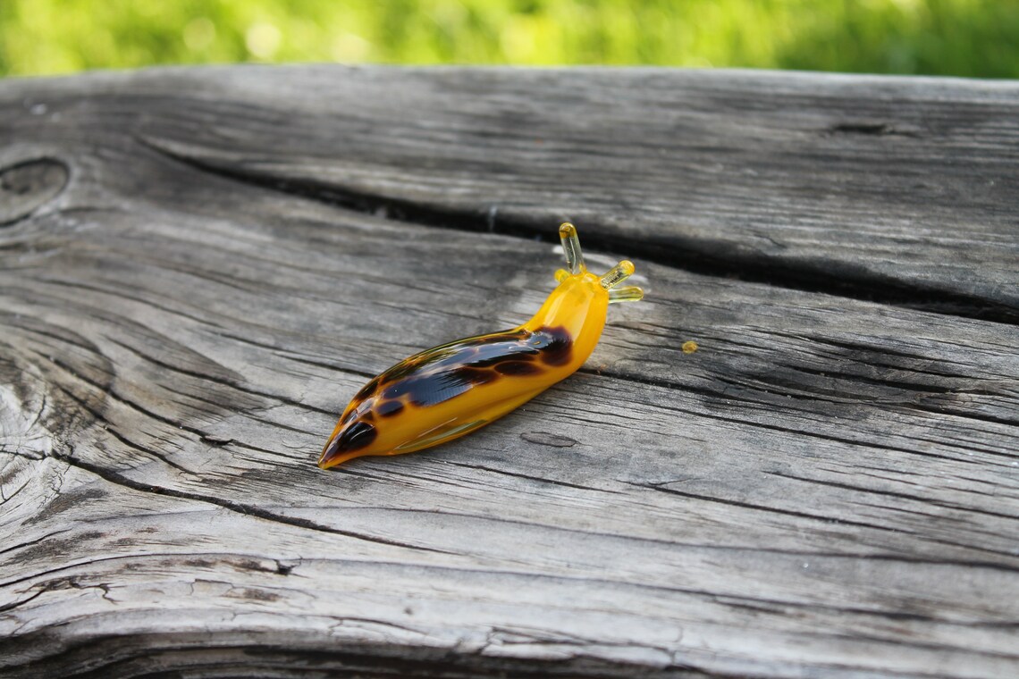 Spotted Slug Glass Sculpture GLASS SLUG Lampwork Glass Animals - Etsy