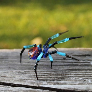 GLASS SPIDER Lampwork Handcrafted Glass Animal, Art Glass Spider ...