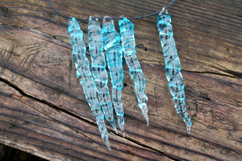 Glass Icicle Ornament Unique Natural Ice Look Christmas Tree | Etsy