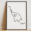 Picasso Bird Line Art Illustration Poster - Minimalist Bird Lover Gift ...