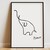 Picasso Bird Line Art Illustration Poster - Minimalist Bird Lover Gift ...