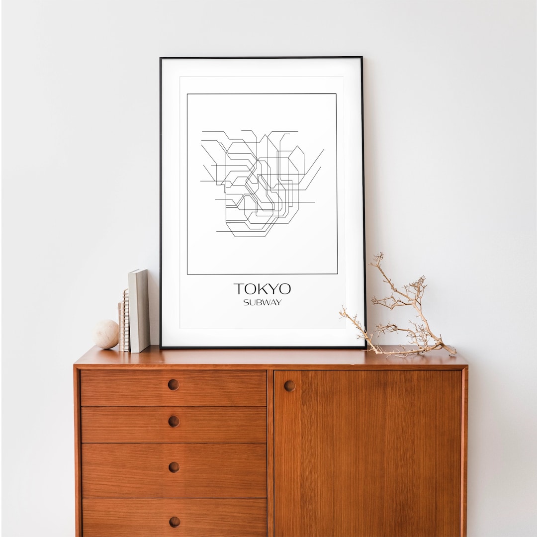 Tokyo Subway Map Poster - Museum Quality Giclee Print on Matte Paper - Etsy