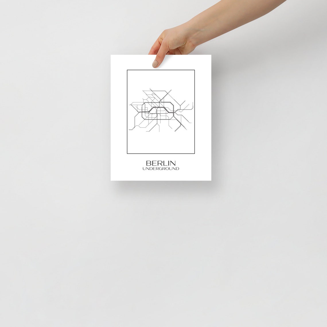 Berlin Underground Map Art Print: Minimalist Black & White Giclée - Etsy