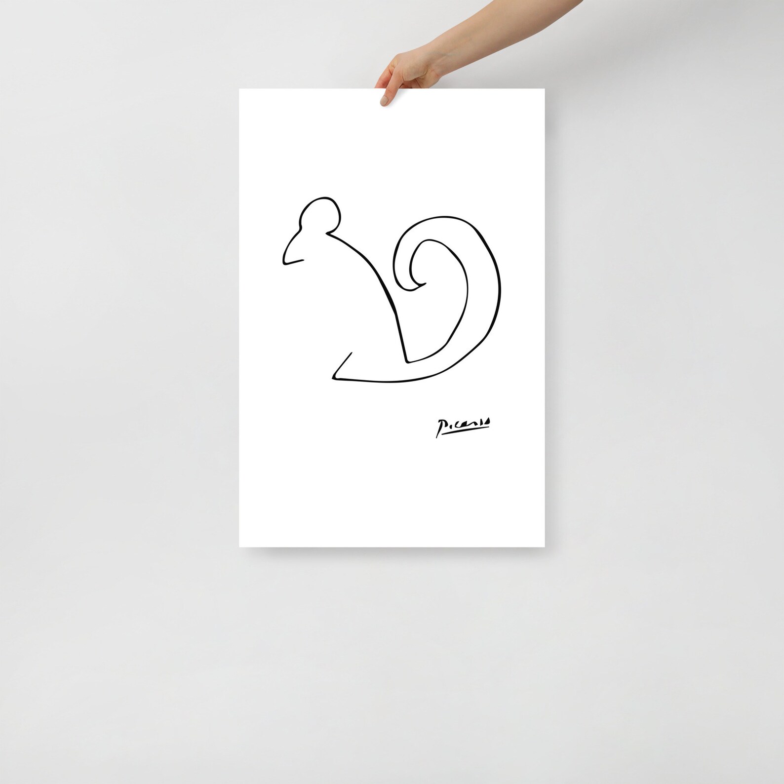 Picasso Squirrel Line Art Illustration Poster Minimalist Animal Lover ...