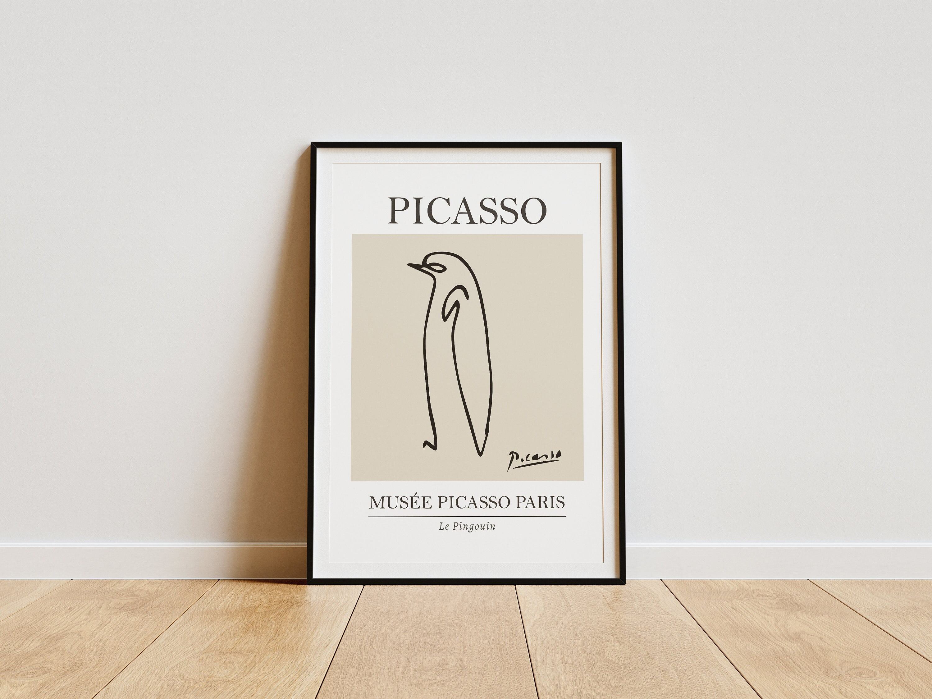Picasso Penguin Line Art Exhibition Print Minimalist Bird Lover Gift ...