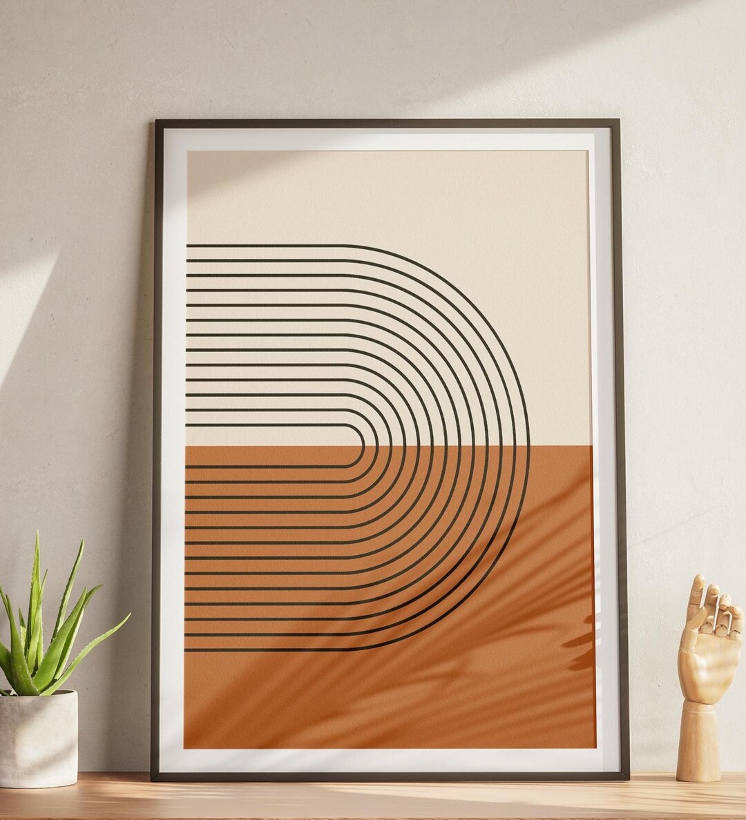 Mid-century Modern Line Art Print No. 2 - Etsy