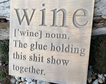 Funny Wine Sign | Etsy