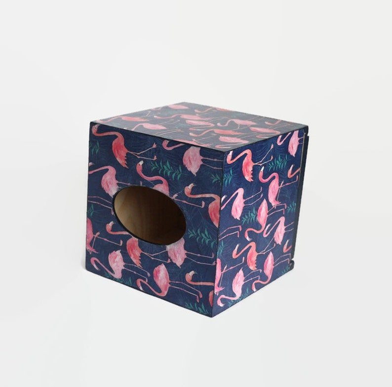 Tissue Box Cover Flamingo Square Tissue Box Flamingo Decor - Etsy