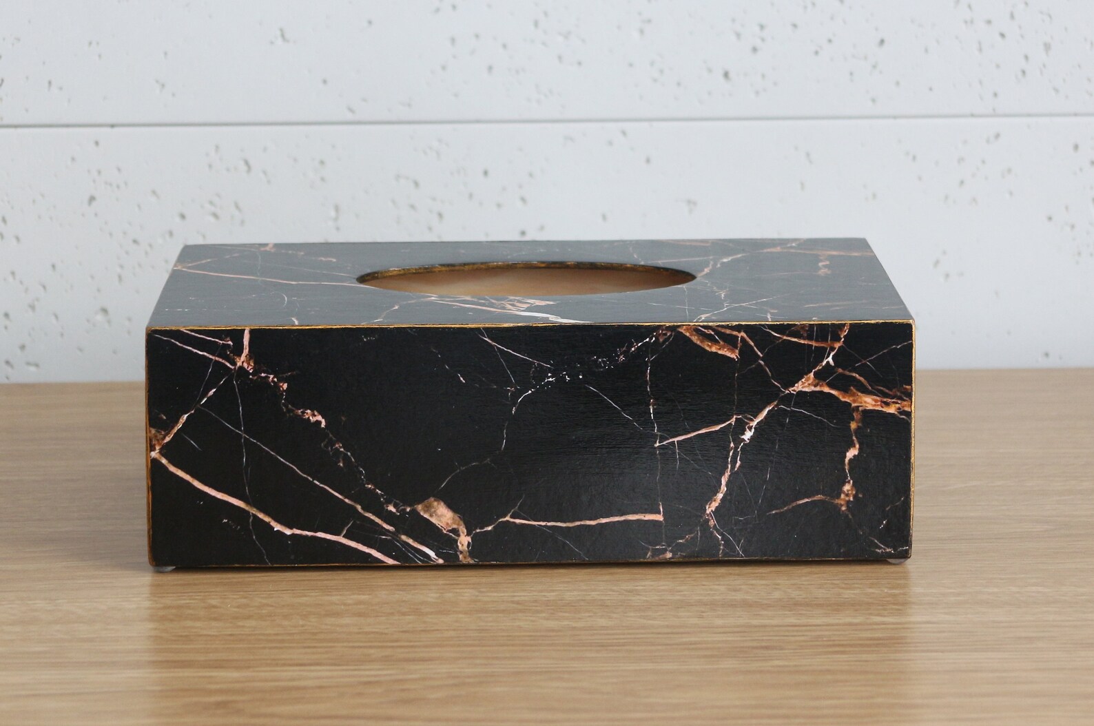 Black Marble Table Decor Tissue Box Cover Bedroom Decor | Etsy