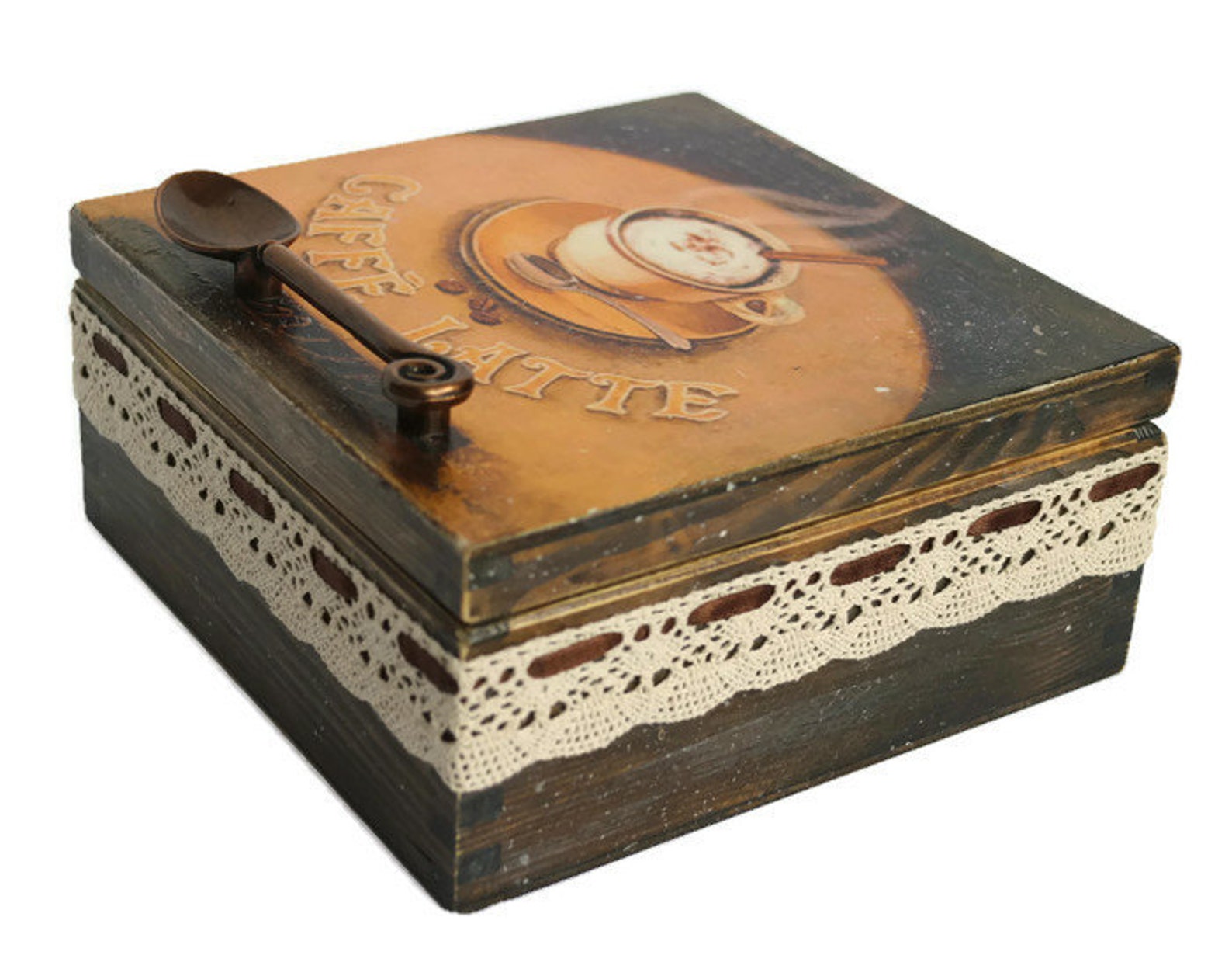 Tea Storage Box Tea Box Coffee Box Wooden Tea Box Kitchen - Etsy