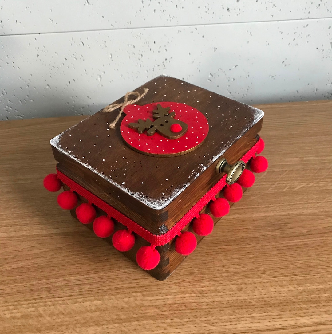Christmas Box Reindeer Rudolph Box Deer Jewelry Box Christmas Gift ...