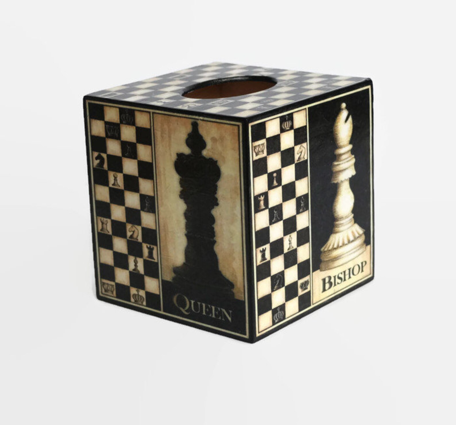 Chess Board Tissue Box Cover Chess Gift Square Tissue Box Wood | Etsy