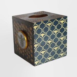 Bee Home Decor Queen Bee Tissue Box Cover Bee Tissue Box Honey Bee Gift ...