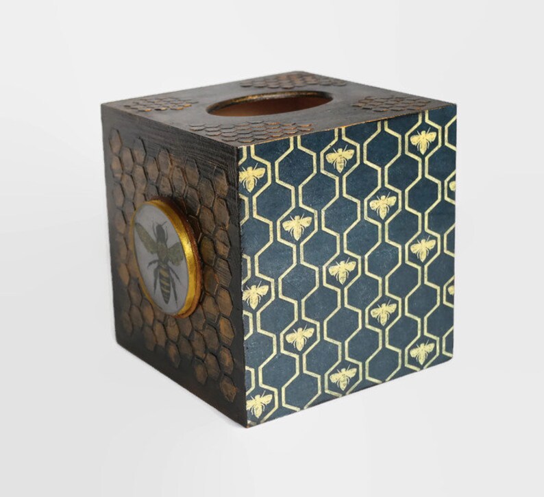 Bee Home Decor Queen Bee Tissue Box Cover Bee Tissue Box Honey | Etsy