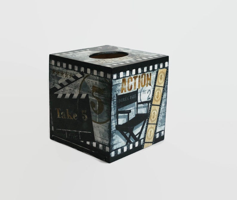 Gift for Actor Cinema Tissue Box Movie Camera Tissue Box Cover | Etsy
