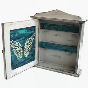 Key Cabinet Angel Shabby Chic Key Holder Angel Key Box Vintage Style ...