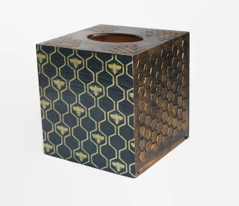 Bee Home Decor Queen Bee Tissue Box Cover Bee Tissue Box Honey - Etsy